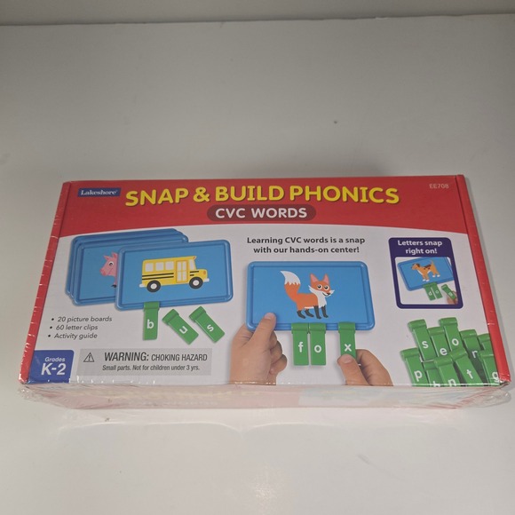 Lakeshore | Toys | Lakeshore Snap Build Phonics Cvc Words Learning Toy ...